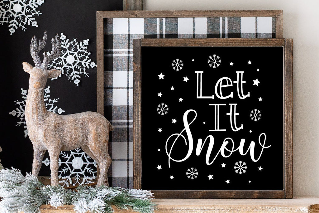 Let It Snow Sign SVG - So Fontsy