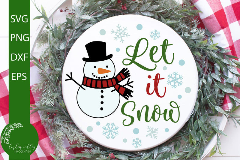 Let It Snow SVG-Christmas Snowman SVG-Winter SVG - So Fontsy