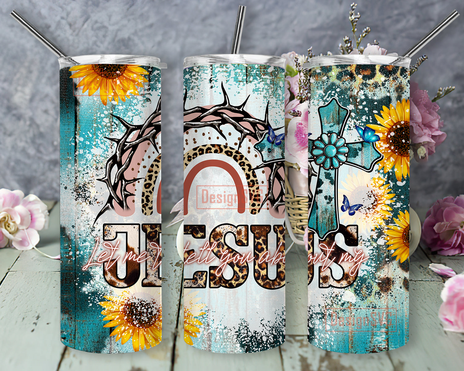 Let Me Tell You Bout My Jesus 20oz Skinny Tumbler, Jesus Rainbow ...