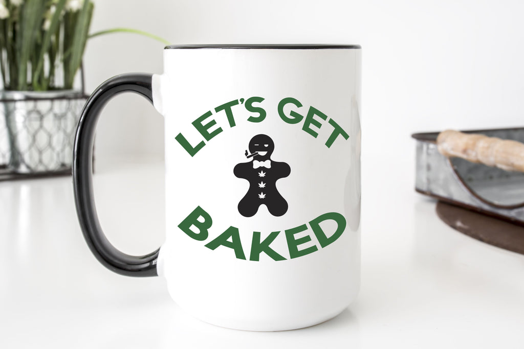 Let's Get Baked Gingerbread Man Adult Marijuana SVG Design | So Fontsy