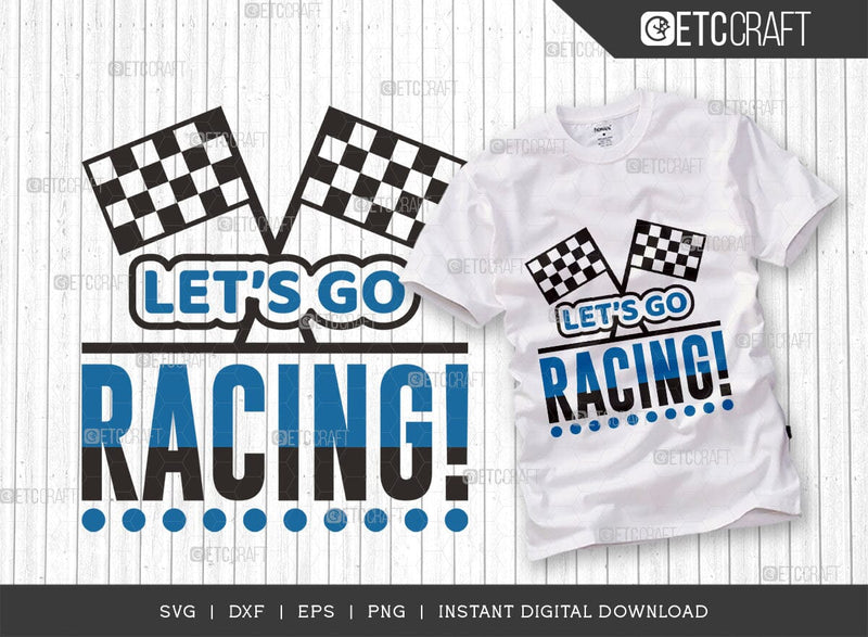 Lets Go Racing SVG Bundle, Car Racing Svg, Racing Flag Svg, Sports Svg ...