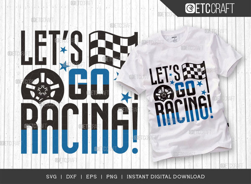 Lets Go Racing SVG Bundle, Car Racing Svg, Racing Flag Svg, Sports Svg ...