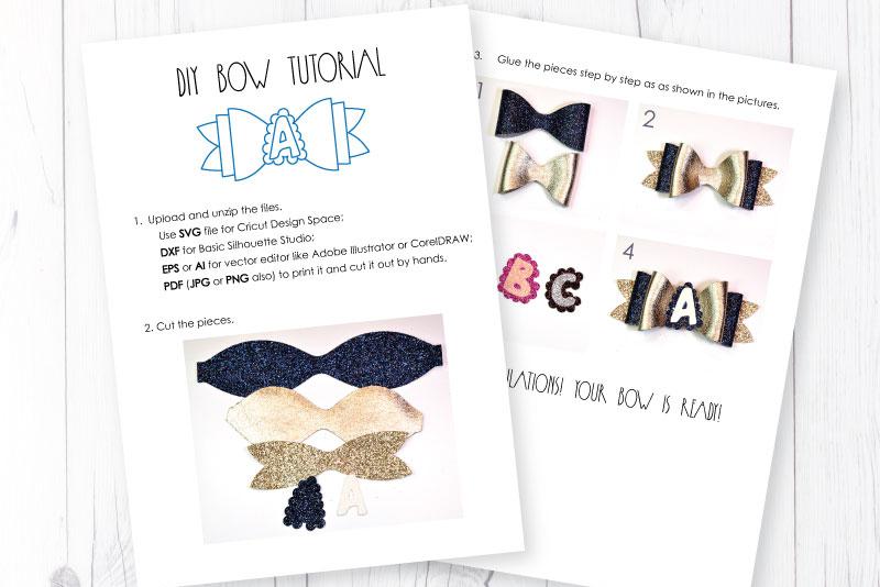 Letter bow template - So Fontsy