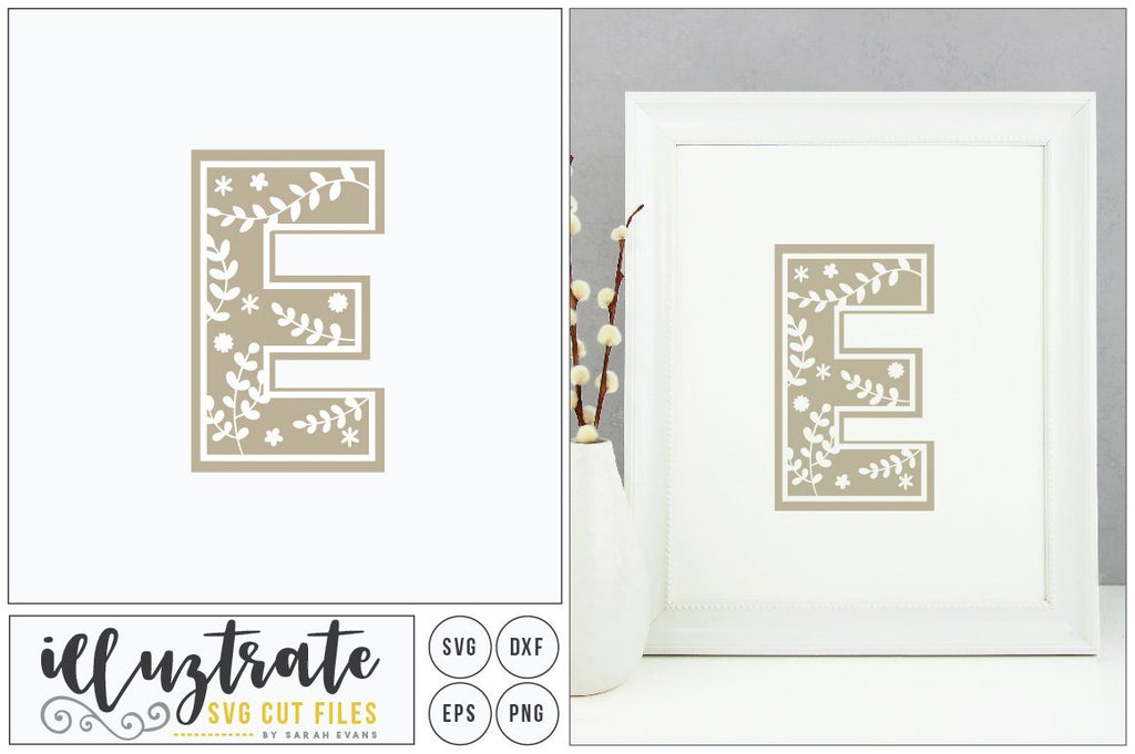 Letter E - Alphabet SVG Cut File - So Fontsy