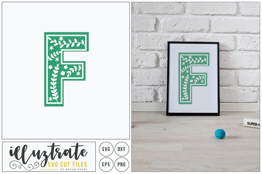 Letter F - Alphabet SVG Cut File - So Fontsy