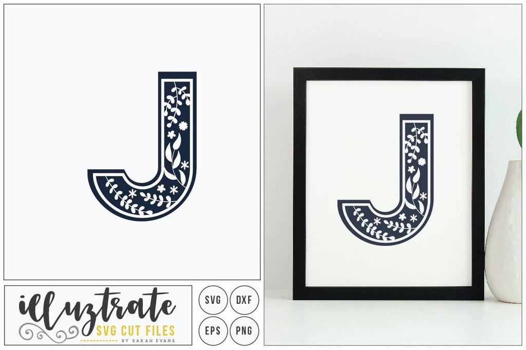 Letter J - Alphabet SVG Cut File - So Fontsy