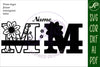 Letter M Flower Layer Monogram SVG File - So Fontsy