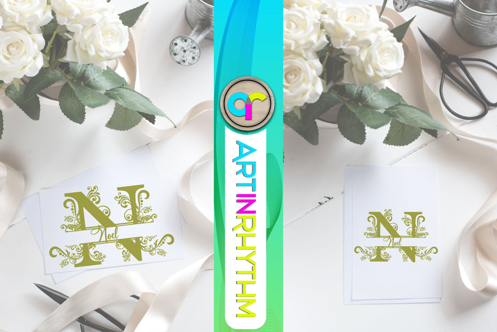 letter n, n monogram, split monogram svg - So Fontsy