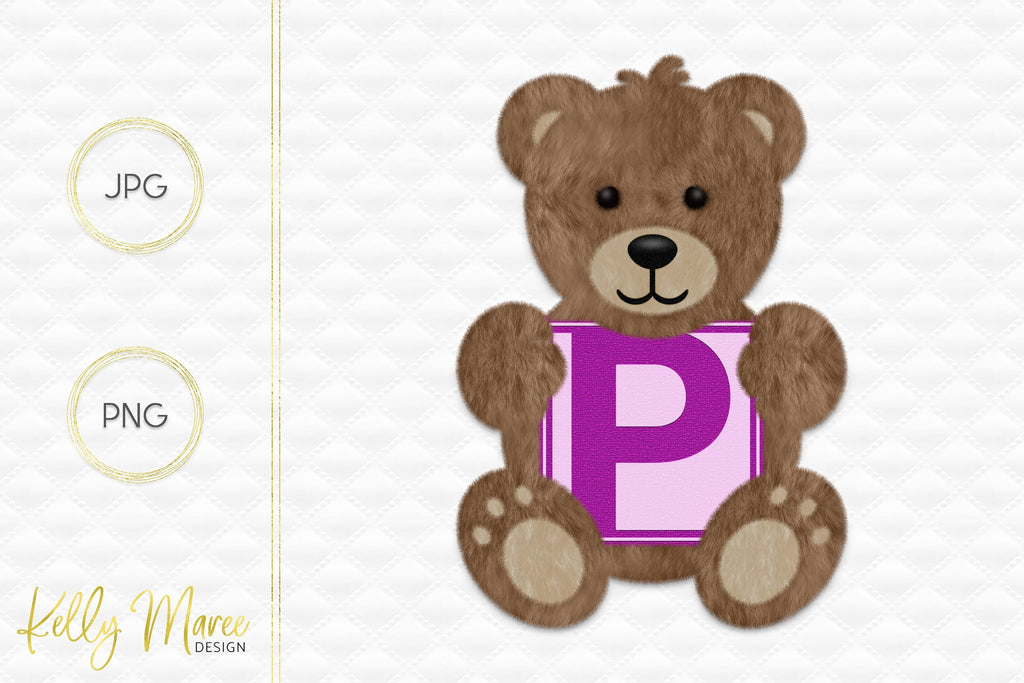 Letter P Bear Graphic - So Fontsy
