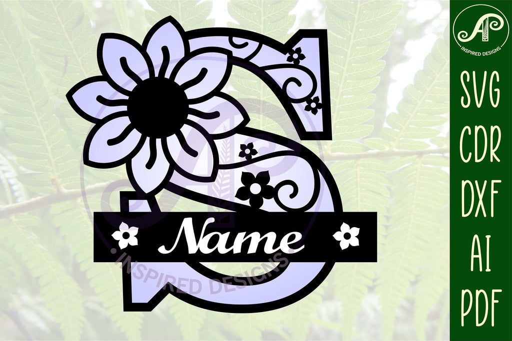 Letter S Flower Layer Monogram SVG File - So Fontsy
