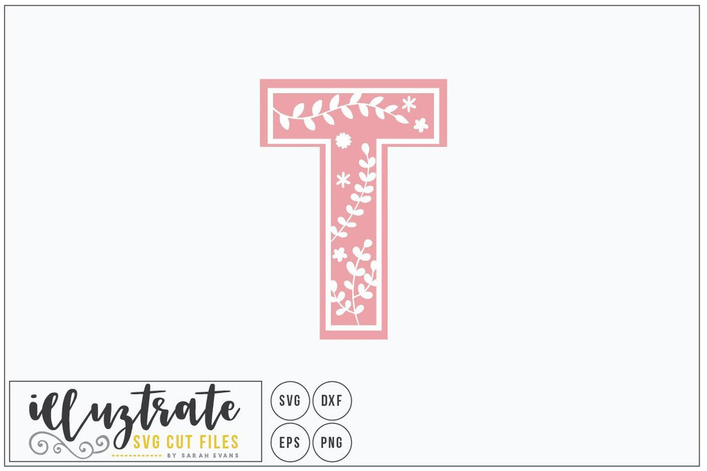 Letter T - Alphabet SVG Cut File - So Fontsy