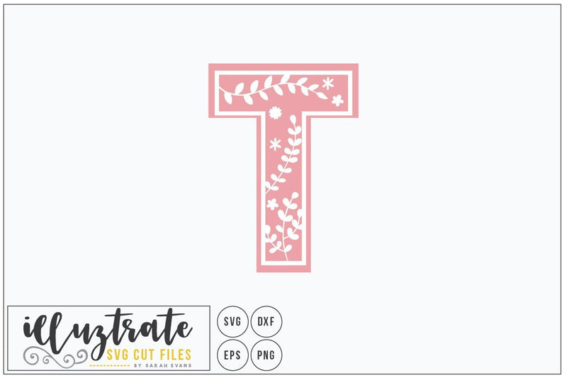 Letter T - Alphabet SVG Cut File - So Fontsy