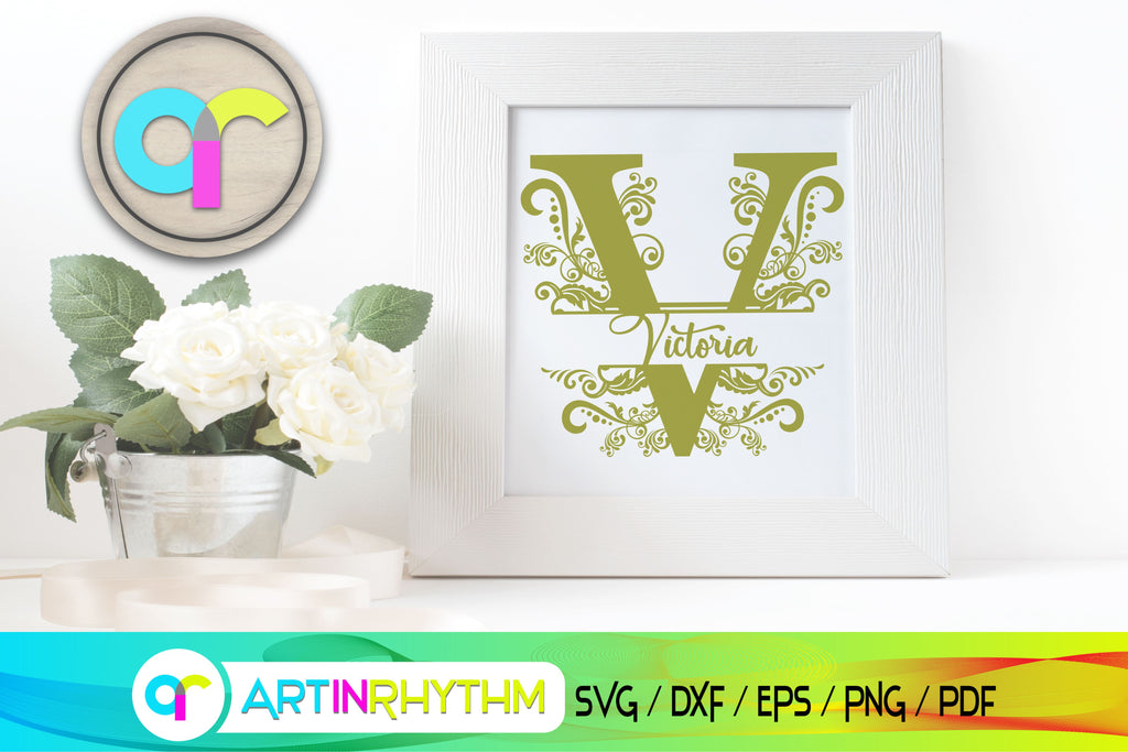 letter v, v monogram svg, letter monogram - So Fontsy