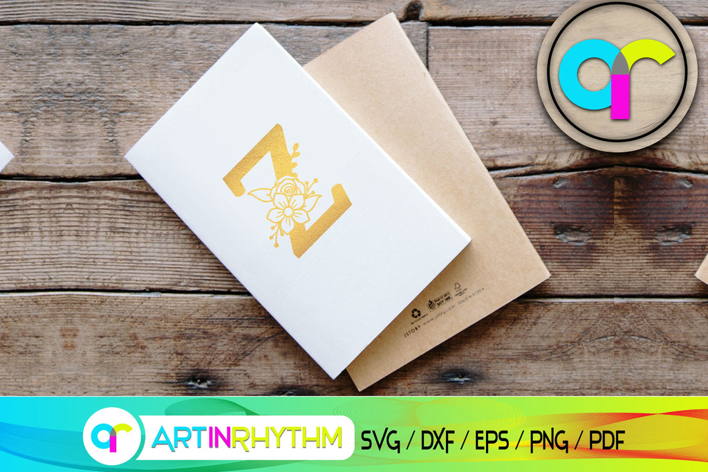 letter Z svg, floral alphabet svg - So Fontsy