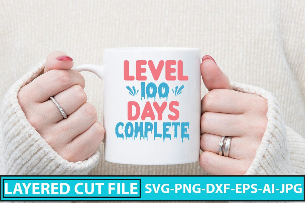 Level 100 Days Complete SVG Cut File - So Fontsy