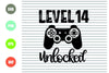 Level 14 Unlocked svg, 14th Birthday Boy, 14 Years Old Gamer Funny Kid ...