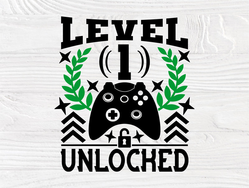 Level Unlocked SVG Bundle, Birthday Svg, Gamer Svg - So Fontsy