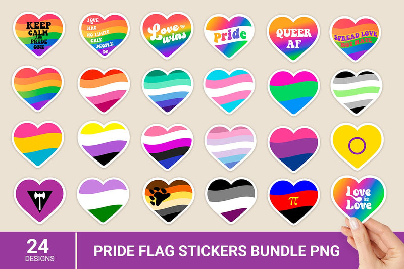 lgbtq stickers png bundle - So Fontsy