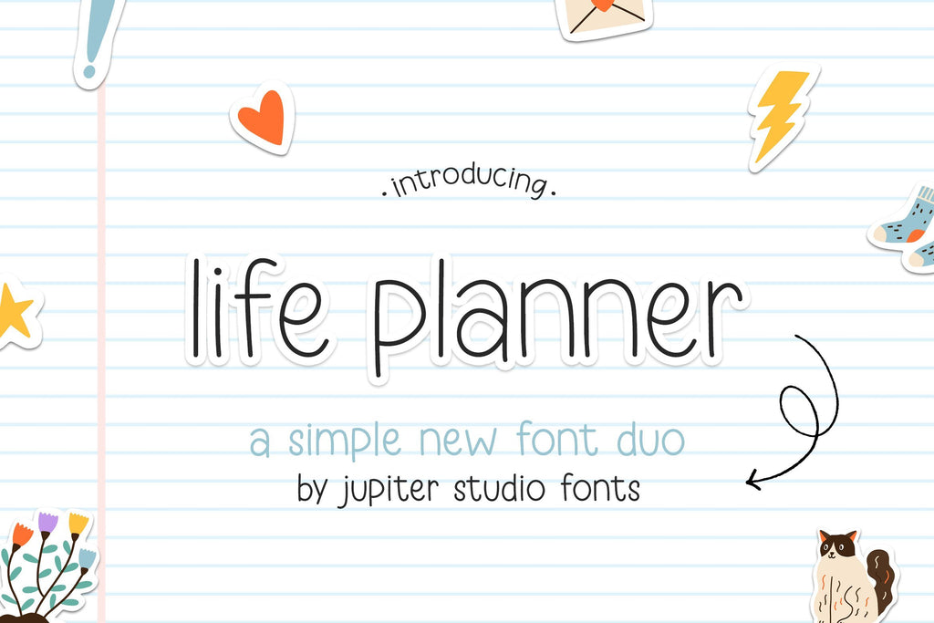 Life Planner Font Duo (Planner Fonts, Neat Fonts, Tidy Fonts ...