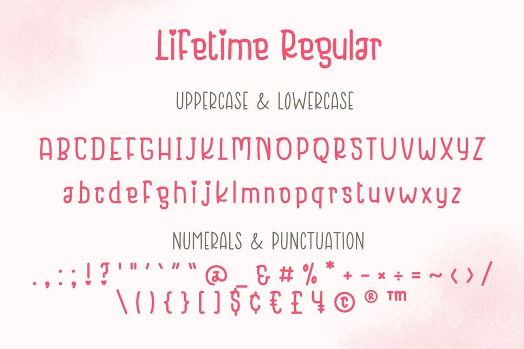 Lifetime - Handwriting Font - So Fontsy
