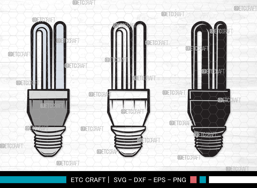 Light Bulb Clipart SVG | Energy Saving Light Svg | Light Svg | Bulb Svg ...