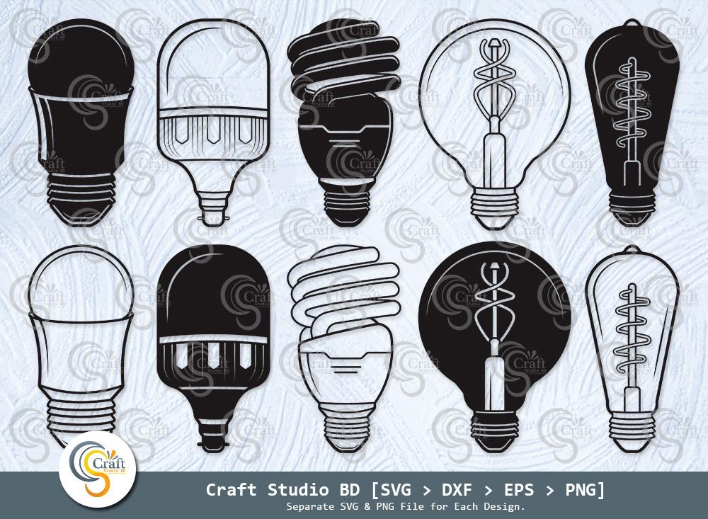 Light Bulb Silhouette, Light Svg, Energy Bulb Svg, Edison Bulb Svg ...