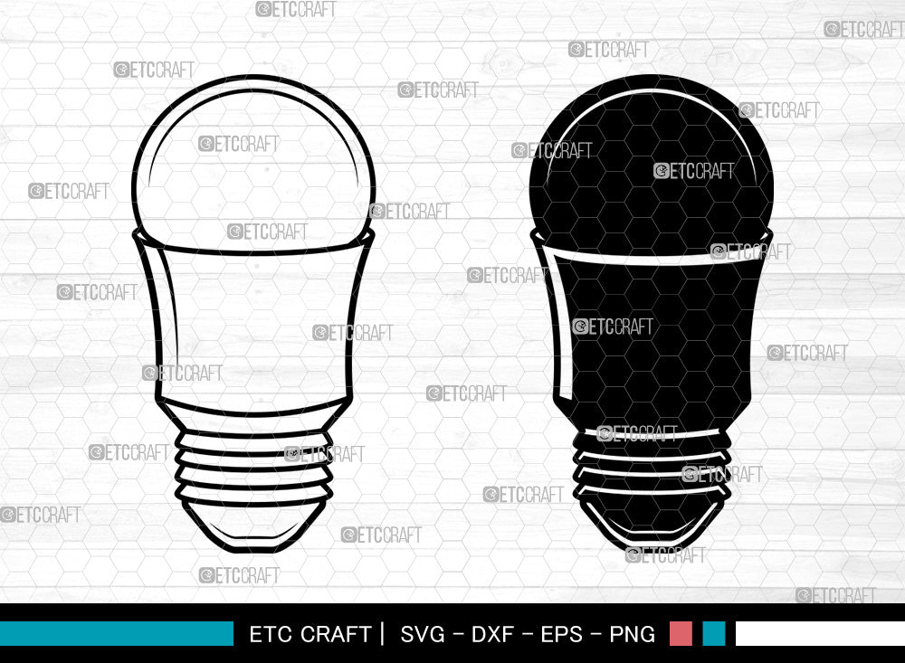 Light Bulb SVG, Light Svg, Energy Bulb Svg, Edison Bulb Svg, Light Bulb ...