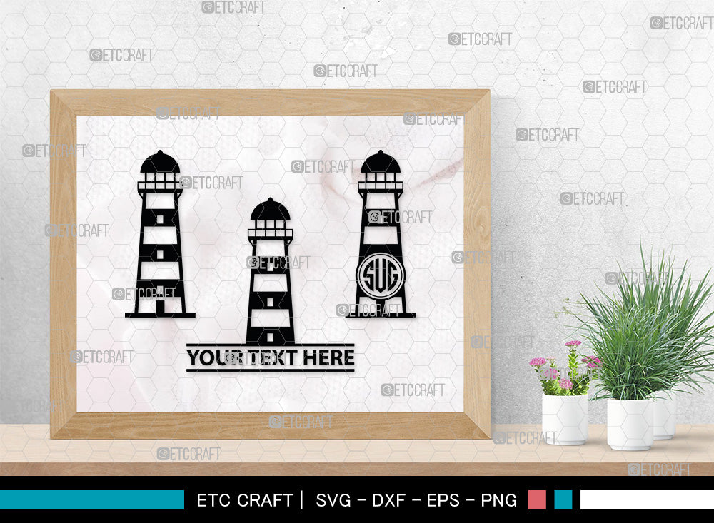 Lighthouse Monogram, Lighthouses Silhouette, Lighthouses SVG ...