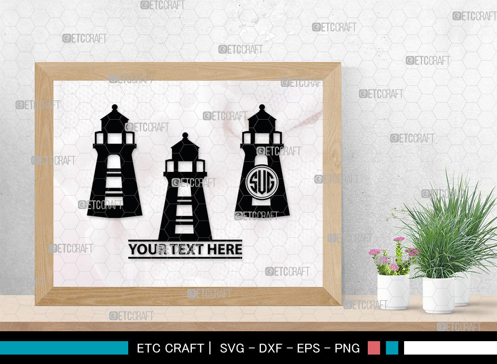 Lighthouse Monogram, Lighthouses Silhouette, Lighthouses SVG, Lighthou ...