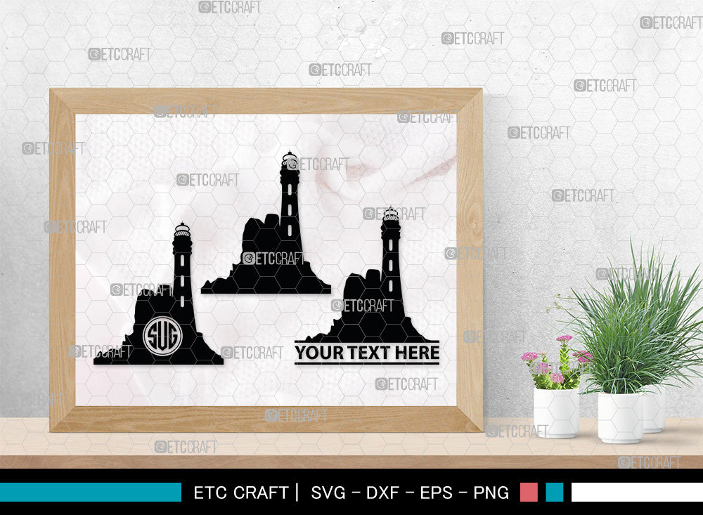 Lighthouse Monogram, Lighthouses Silhouette, Lighthouses SVG ...