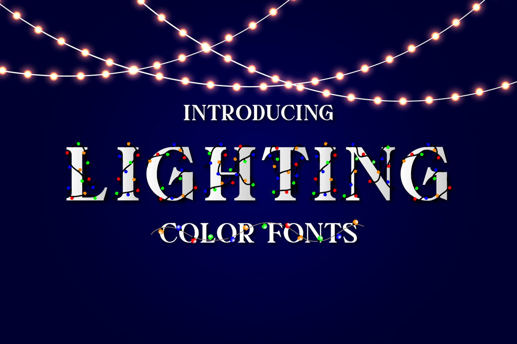 Lighting Color Fonts - So Fontsy