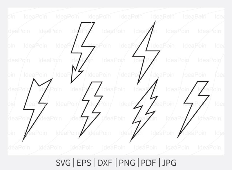 Lightning Bolt svg, Lightning vector, Thunder svg, Flash svg, Lightning ...