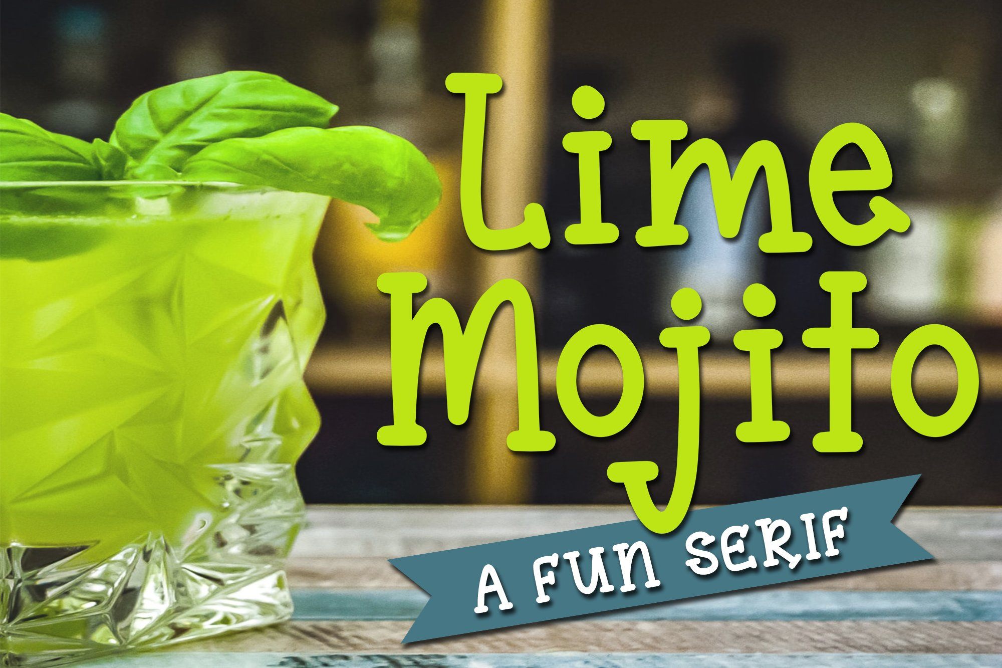 Lime Mojito - A Fun Serif Font - So Fontsy