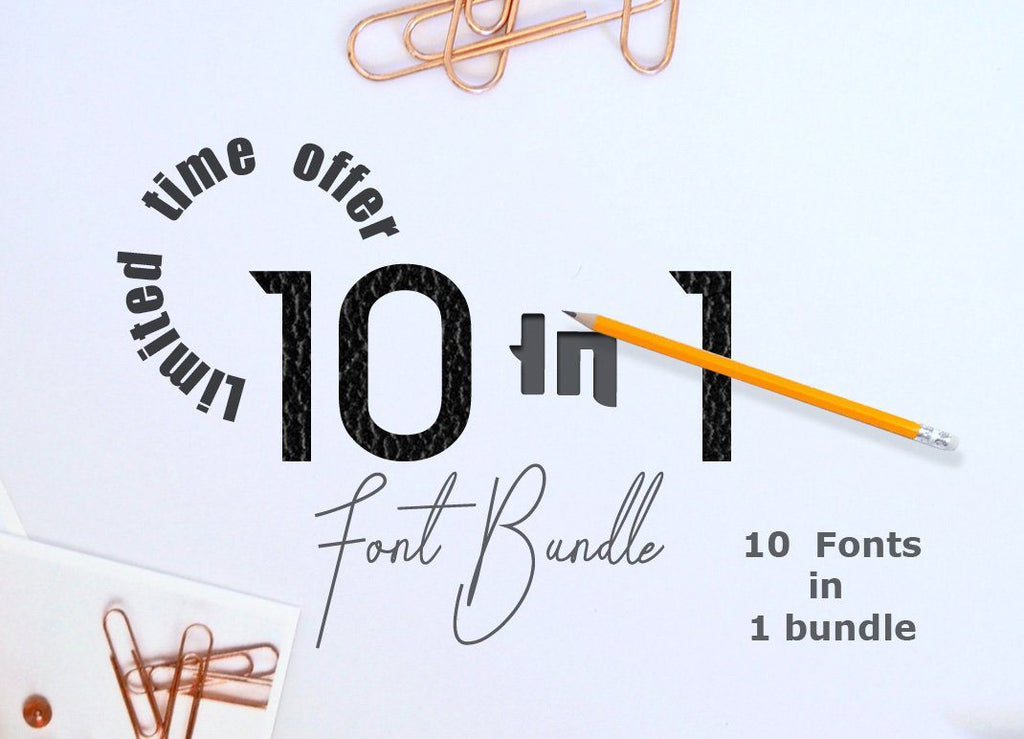 Limited time offer : 10 in 1 - font bundle - So Fontsy
