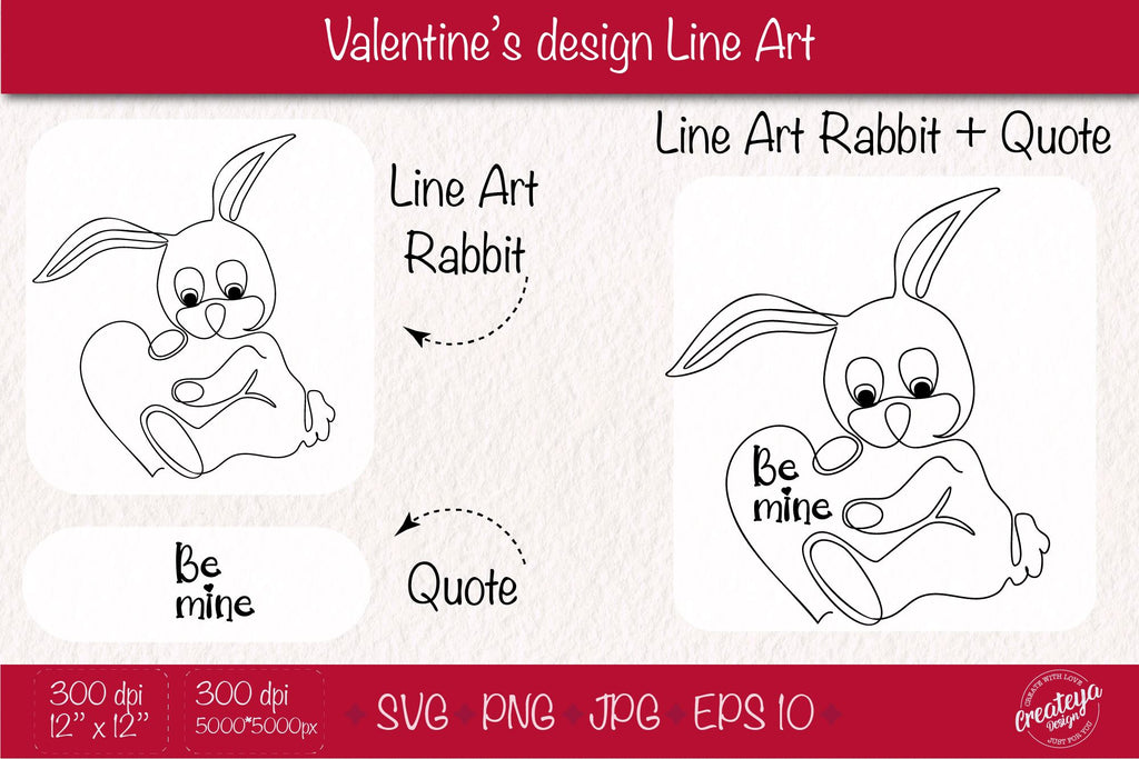 Line Art Valentine SVG Line art toy Line Art SVG - So Fontsy