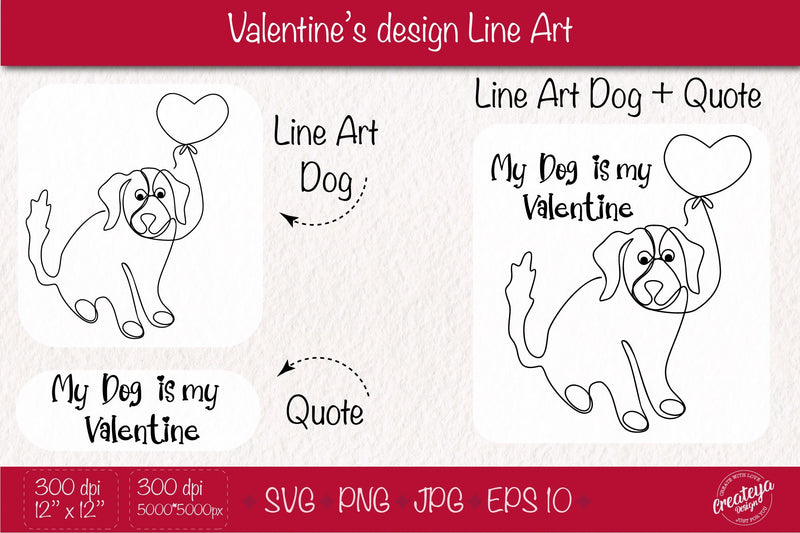 Line Art Valentine SVG Line art toy Line Art SVG - So Fontsy