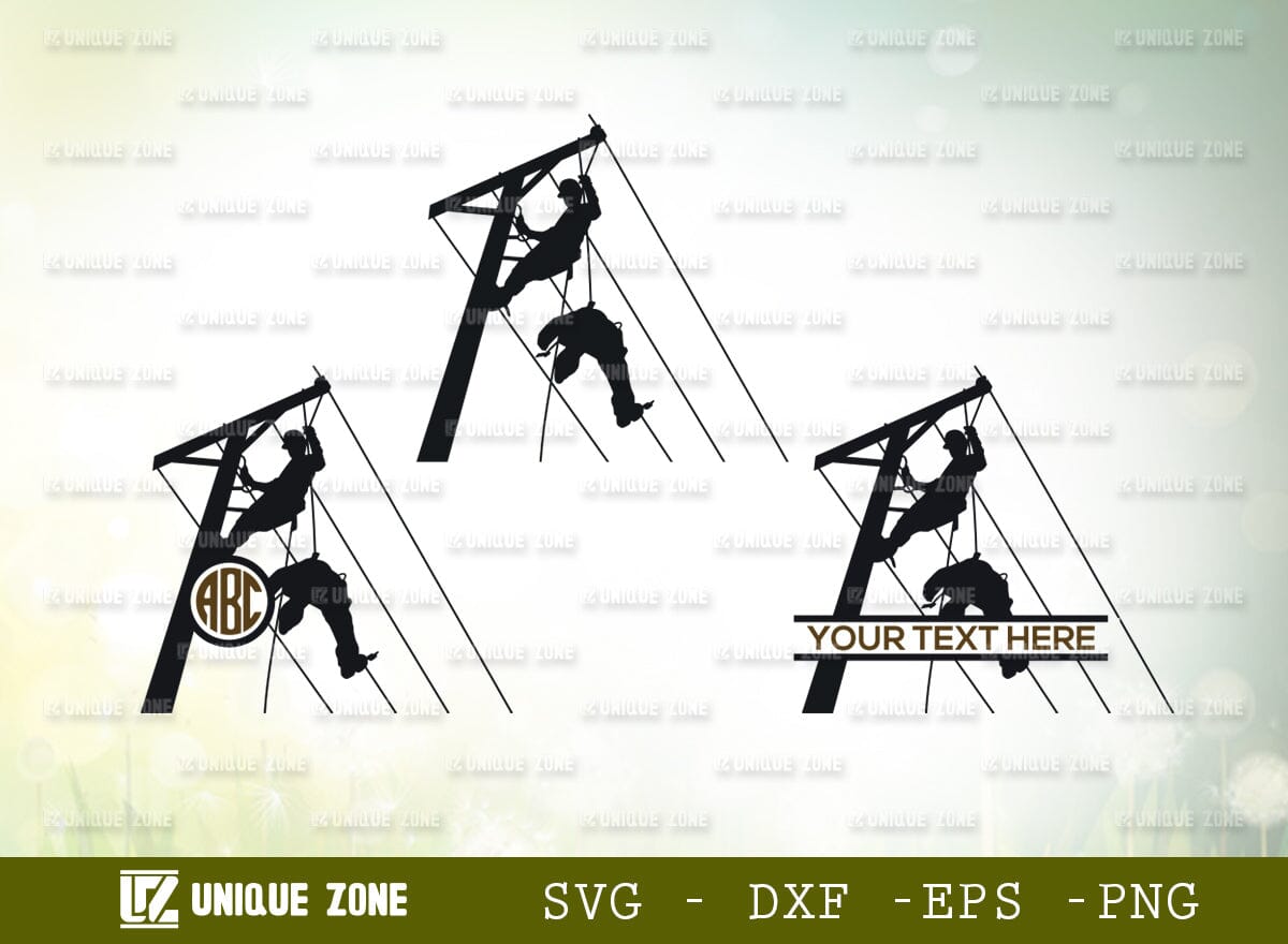 Lineman Monogram SVG Cut File, Line Worker Svg, Electrician Svg ...