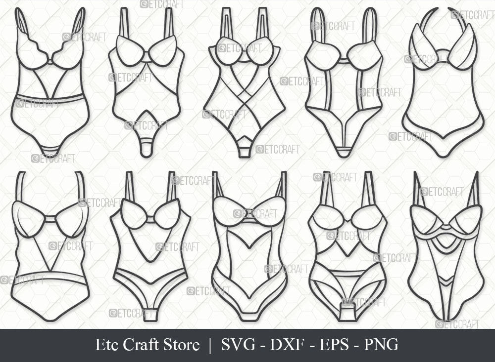 Lingerie SVG, Lingerie Outline, Sexy Sleepwear Svg, Bra Svg, Women ...