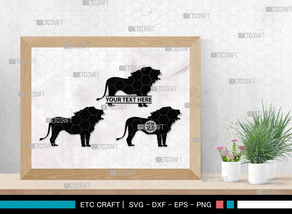 Lion Monogram, Lion Silhouette, Lion SVG, Lion Head Svg, Lions Svg ...