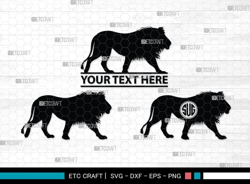 Lion Monogram, Lion Silhouette, Lion SVG, Lion Head Svg, Lions Svg ...