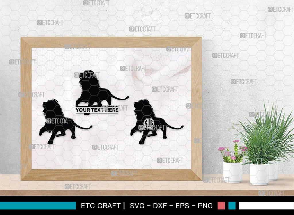 Lion Monogram, Lion Silhouette, Lion SVG, Lion Head Svg, Lions Svg ...