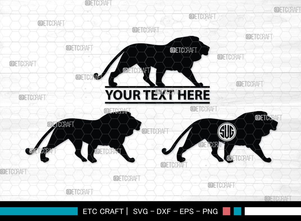 Lion Monogram, Lion Silhouette, Lion SVG, Lion Head Svg, Lions Svg ...