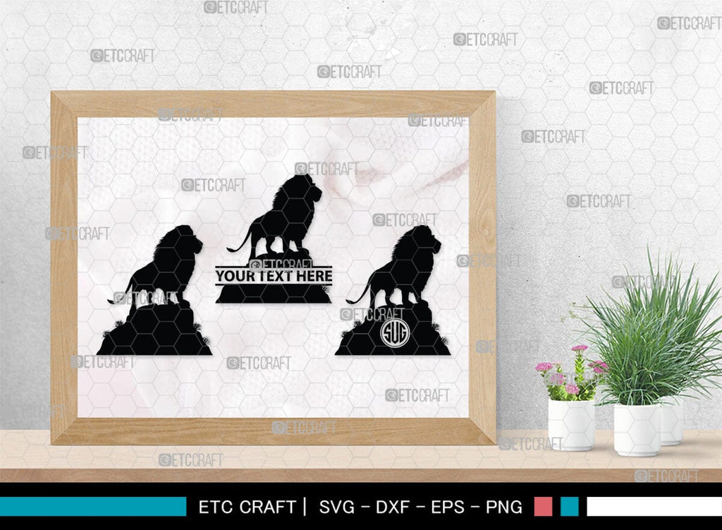 Lion Monogram, Lion Silhouette, Lion SVG, Lion Head Svg, Lions Svg ...