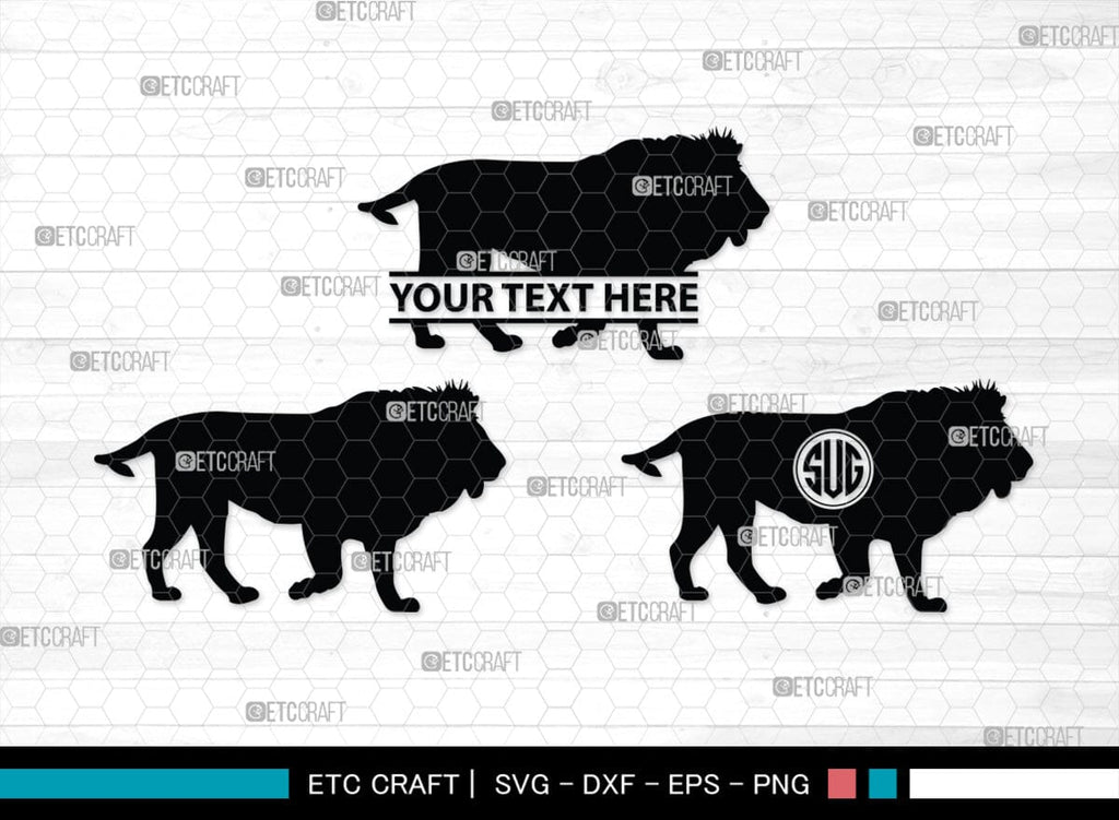 Lion Monogram, Lion Silhouette, Lion SVG, Lion Head Svg, Lions Svg ...