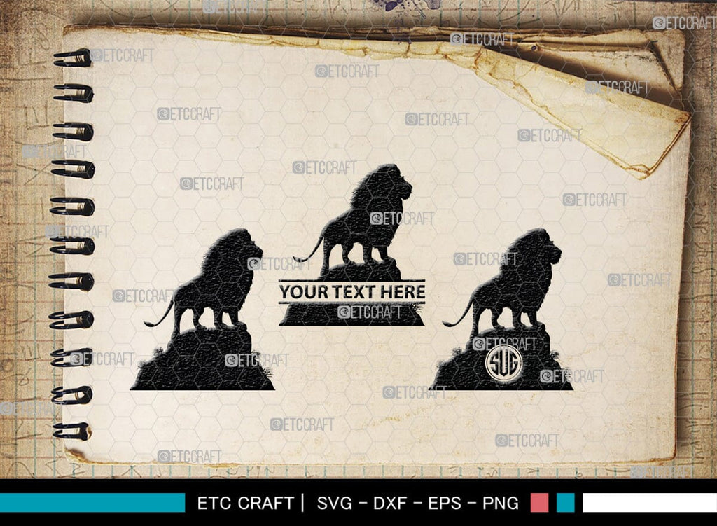 Lion Monogram, Lion Silhouette, Lion SVG, Lion Head Svg, Lions Svg ...