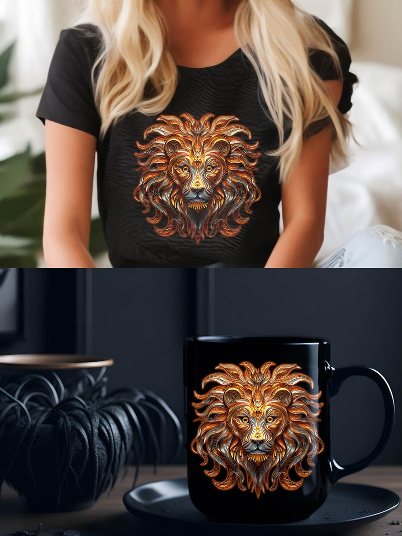 Lion Zodiac Sign Paper Quilling PNG File | Sublimation Free For ...