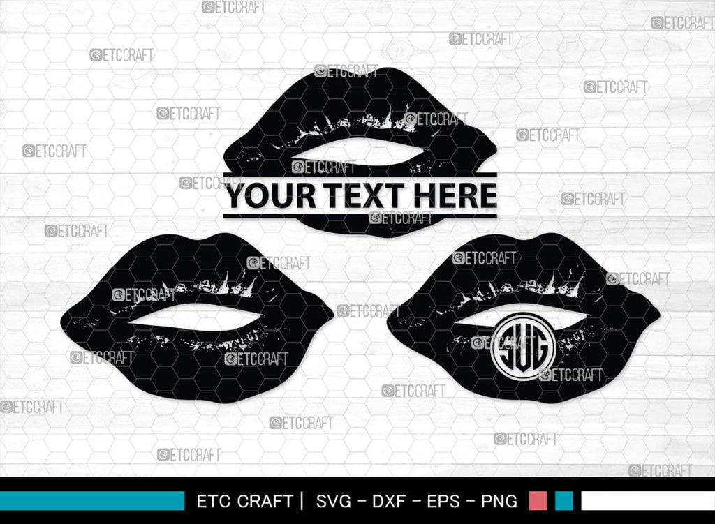 Lips Monogram, Lips Silhouette, Lips SVG, Lip Svg, Kissing Lip Svg ...