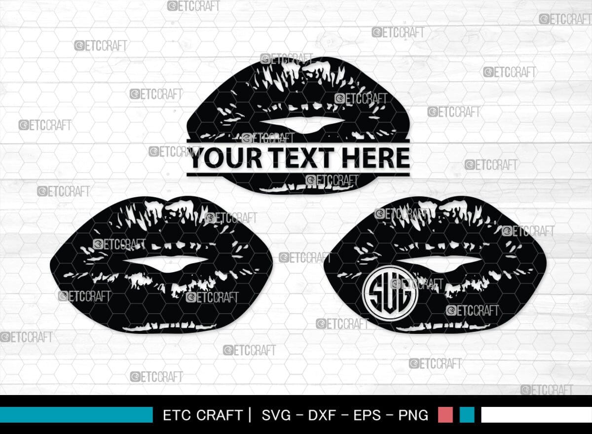 Lips Monogram, Lips Silhouette, Lips SVG, Lip Svg, Kissing Lip Svg ...