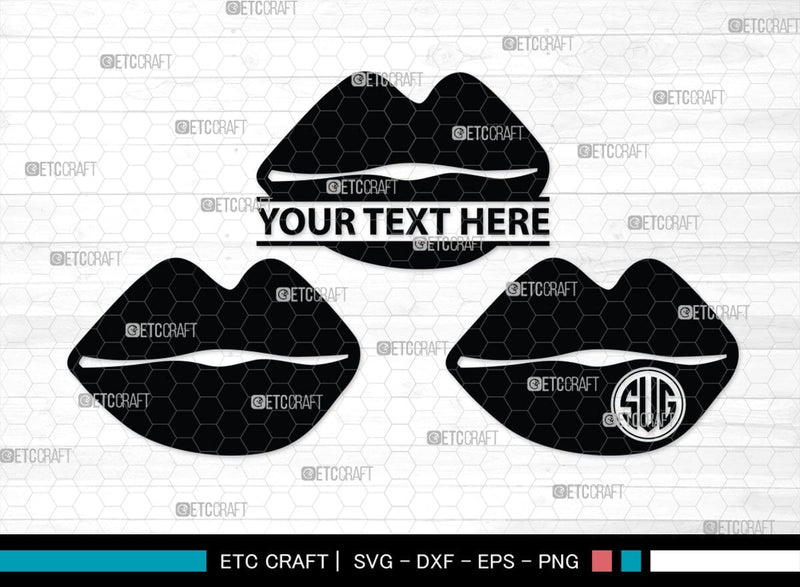 Lips Monogram, Lips Silhouette, Lips SVG, Lip Svg, Kissing Lip Svg ...