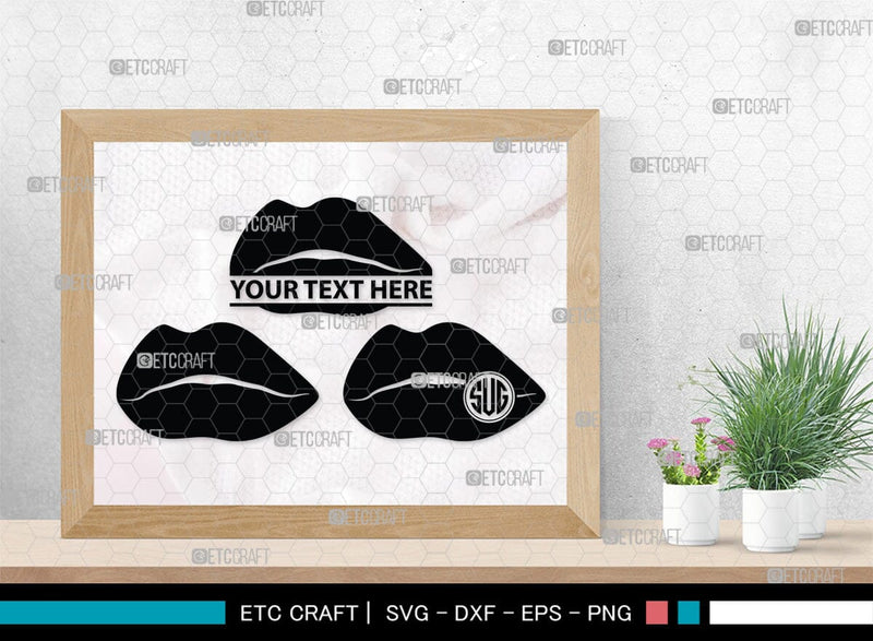 Lips Monogram, Lips Silhouette, Lips SVG, Lip Svg, Kissing Lip Svg ...